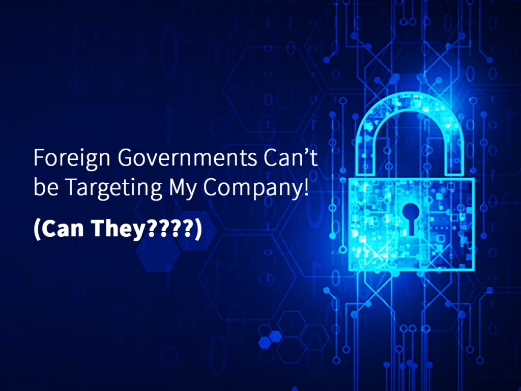 Foreign Governments Can’t be Targeting My Company! (Can They????) - AVANT